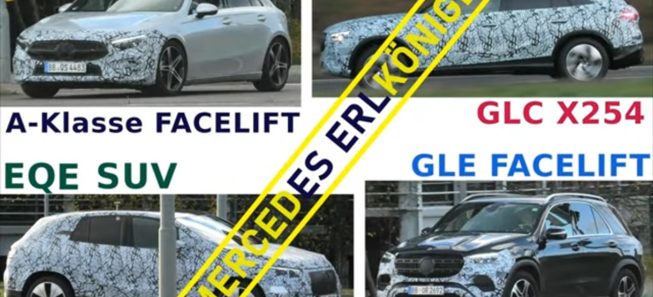 Mercedes-Erlkönig-Quartett: Erwischt: EQE SUV, GLC, GLE Mopf und A ...