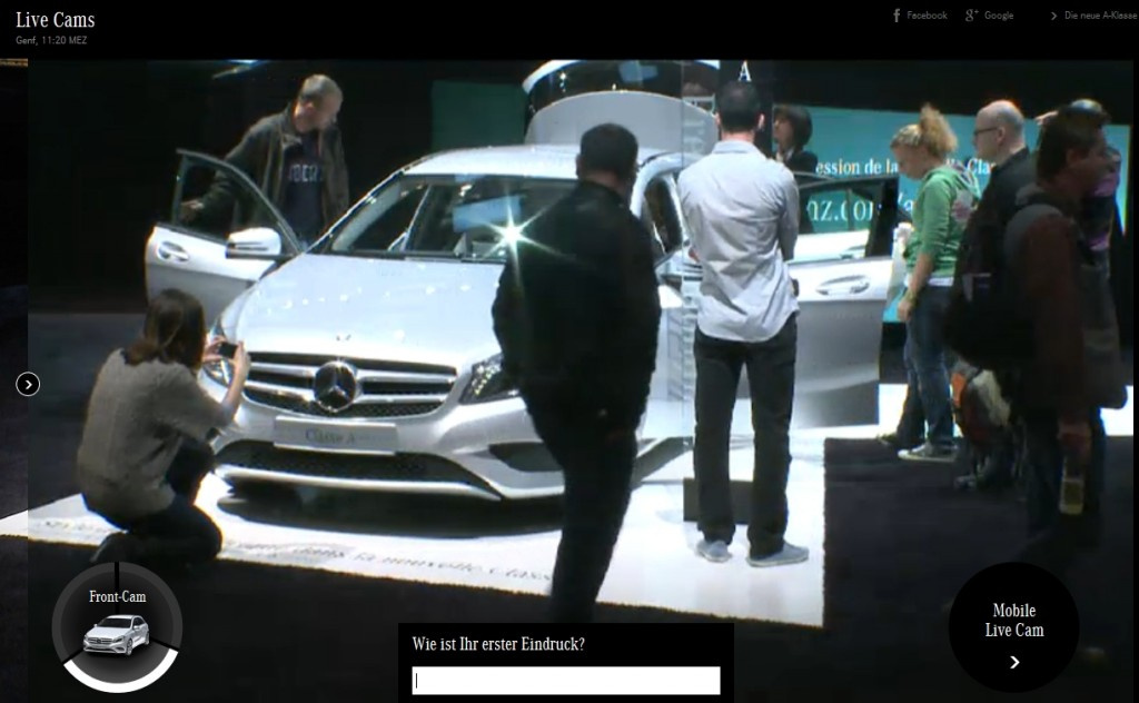 A-Klasse - Erster Eindruck über Live-Bilder: Live-Kamera vom Genfer ...