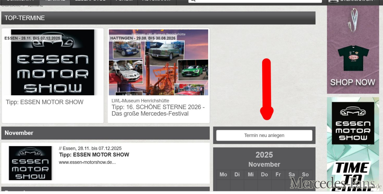Der Mercedes-Fans-Terminkalender: Kostenlos und mit großer Reichweite ...